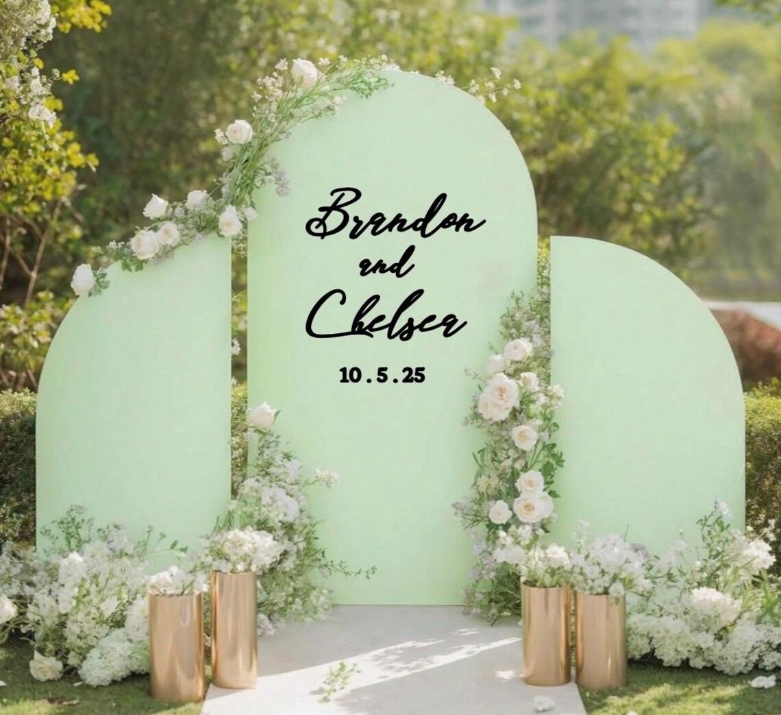 Custom Backdrop Decal - Wedding Decal - Birthday Party Decal - Bridal ...