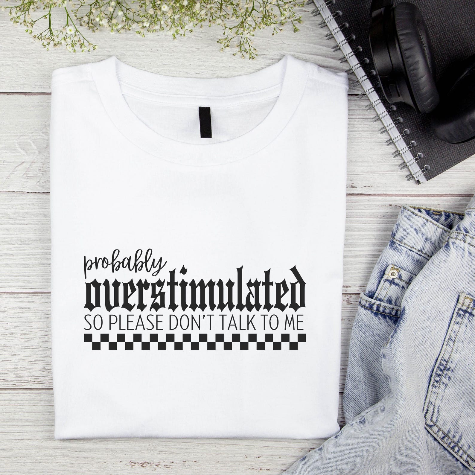 Probably Overstimulated SVG, Funny Mental Health Design (digital Files ...
