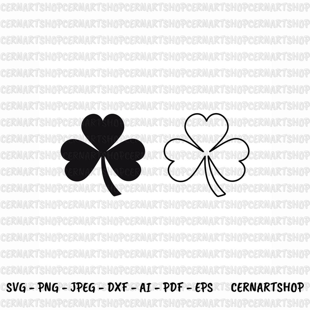 Shamrock & Clover SVG, St Patricks Day Silhouette (digital Download) - Etsy