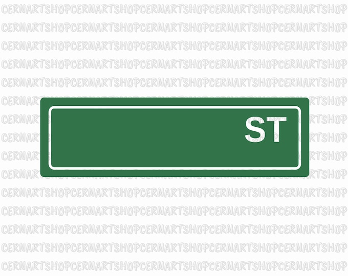 Street Sign Template SVG - Etsy Canada
