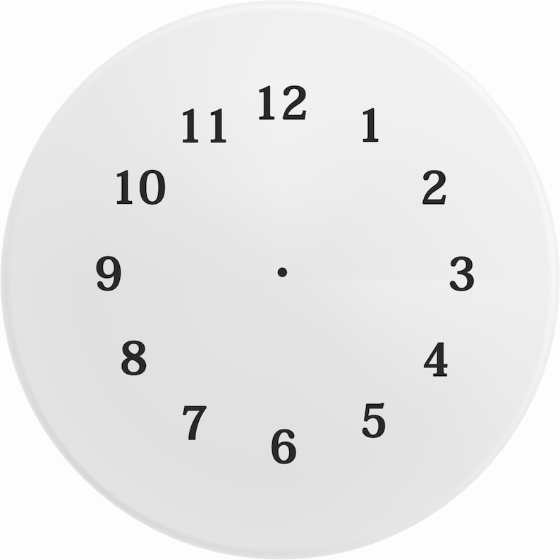 Clock Face SVG Template, DIY Clock Numerals (digital Download) - Etsy ...