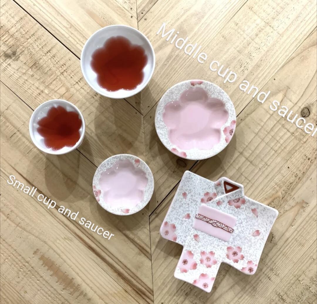 Hr Japan Japanese Handmade Craft Ceramic Sakura Cup and Saucer / Tea ...