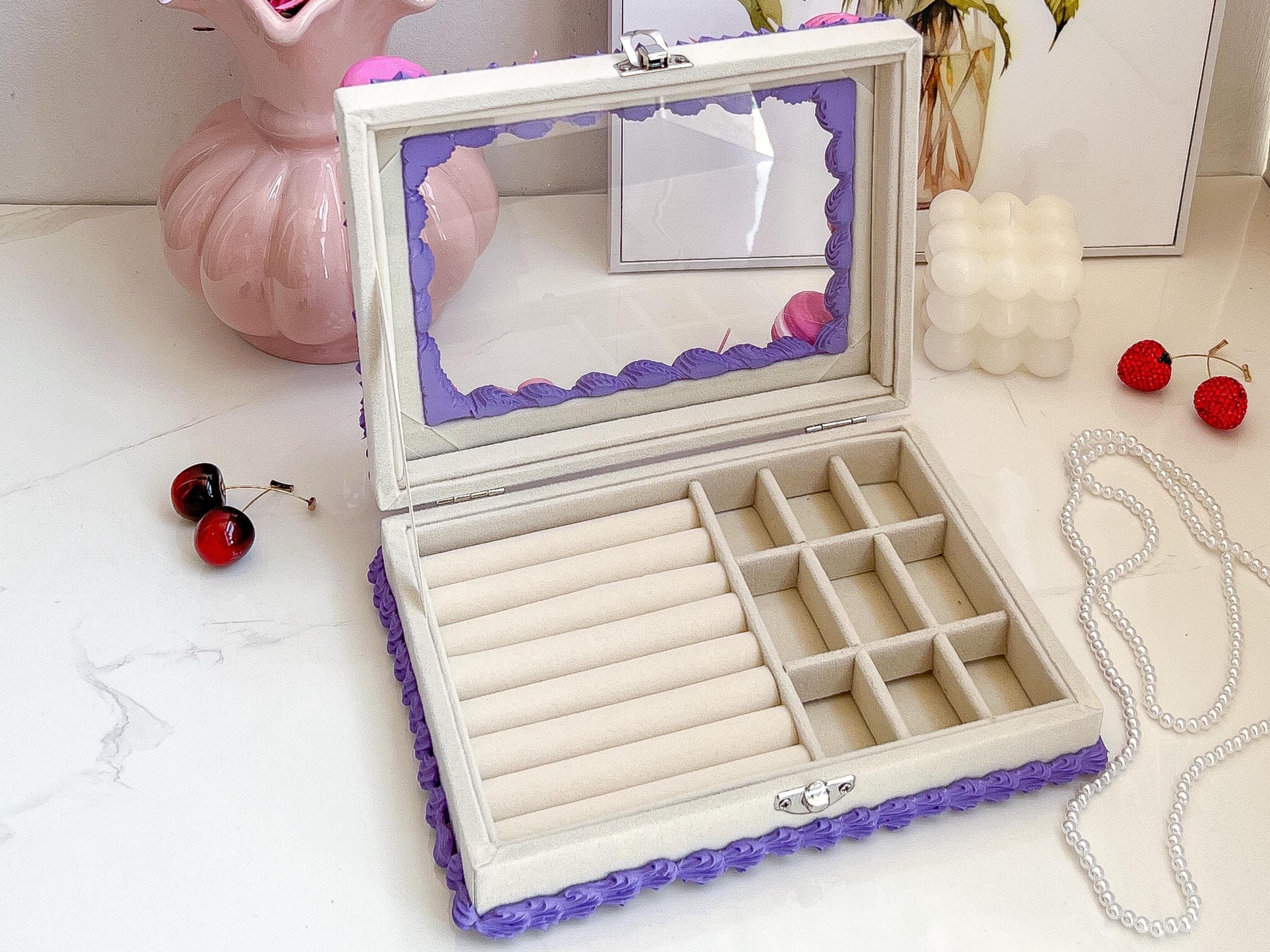 Velvet Jewelry Box/ Fake Cake Jewelry Box / Purple Jewelry Box ...