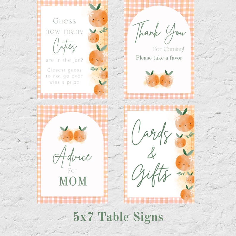 Little Cutie Baby Shower Table Signs, Little Cutie Party Decor ...