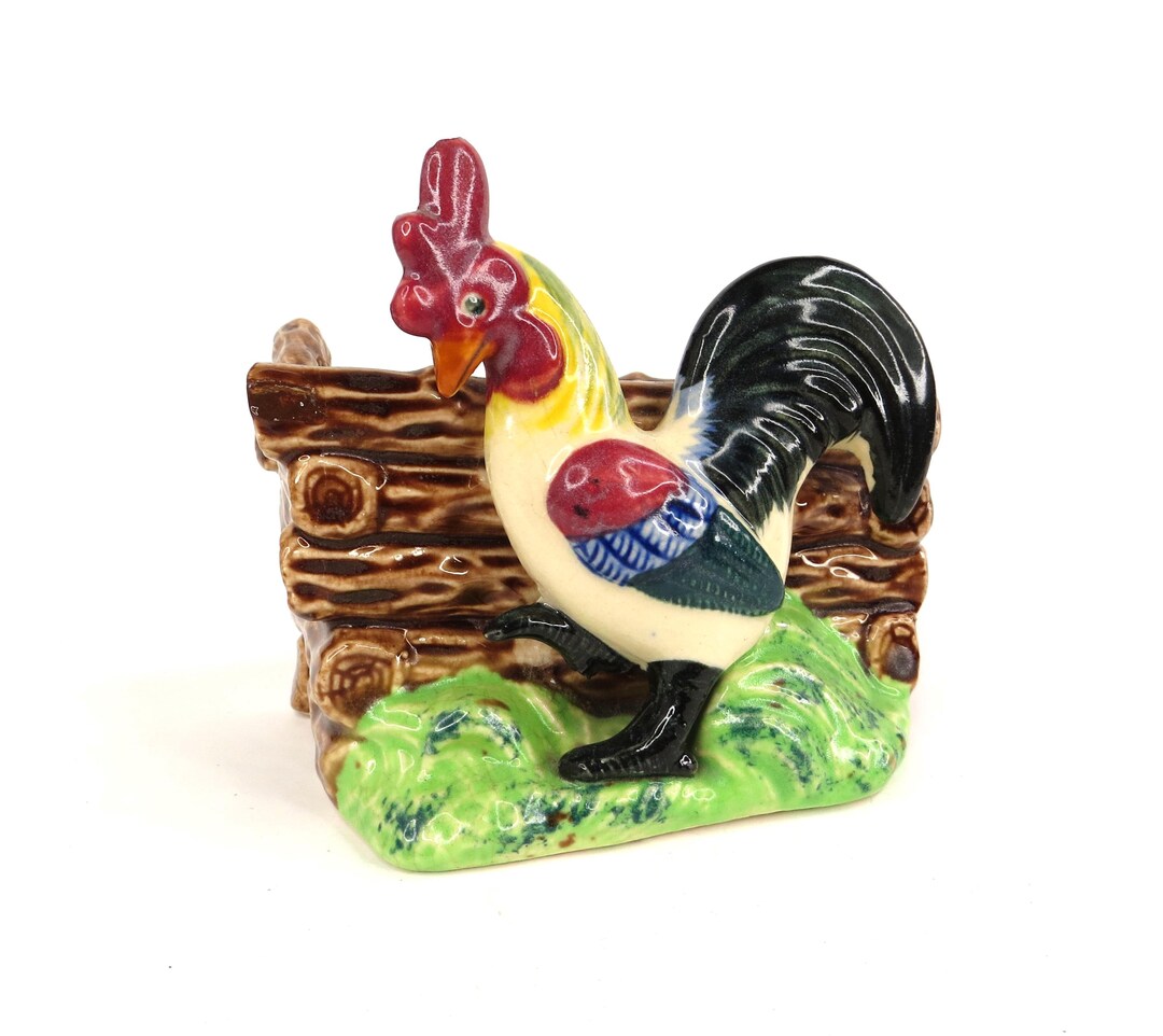 Vintage Porcelain Rooster Planter Imperfect Country Home Decor - Etsy