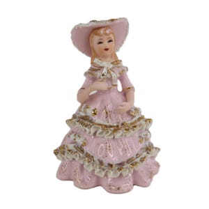 Vintage Geo Lefton Pink Southern Belle Lady Figurine - Etsy