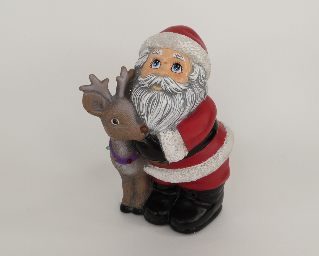 Vintage Motion Activated Santa Claus & Reindeer Christmas - Etsy