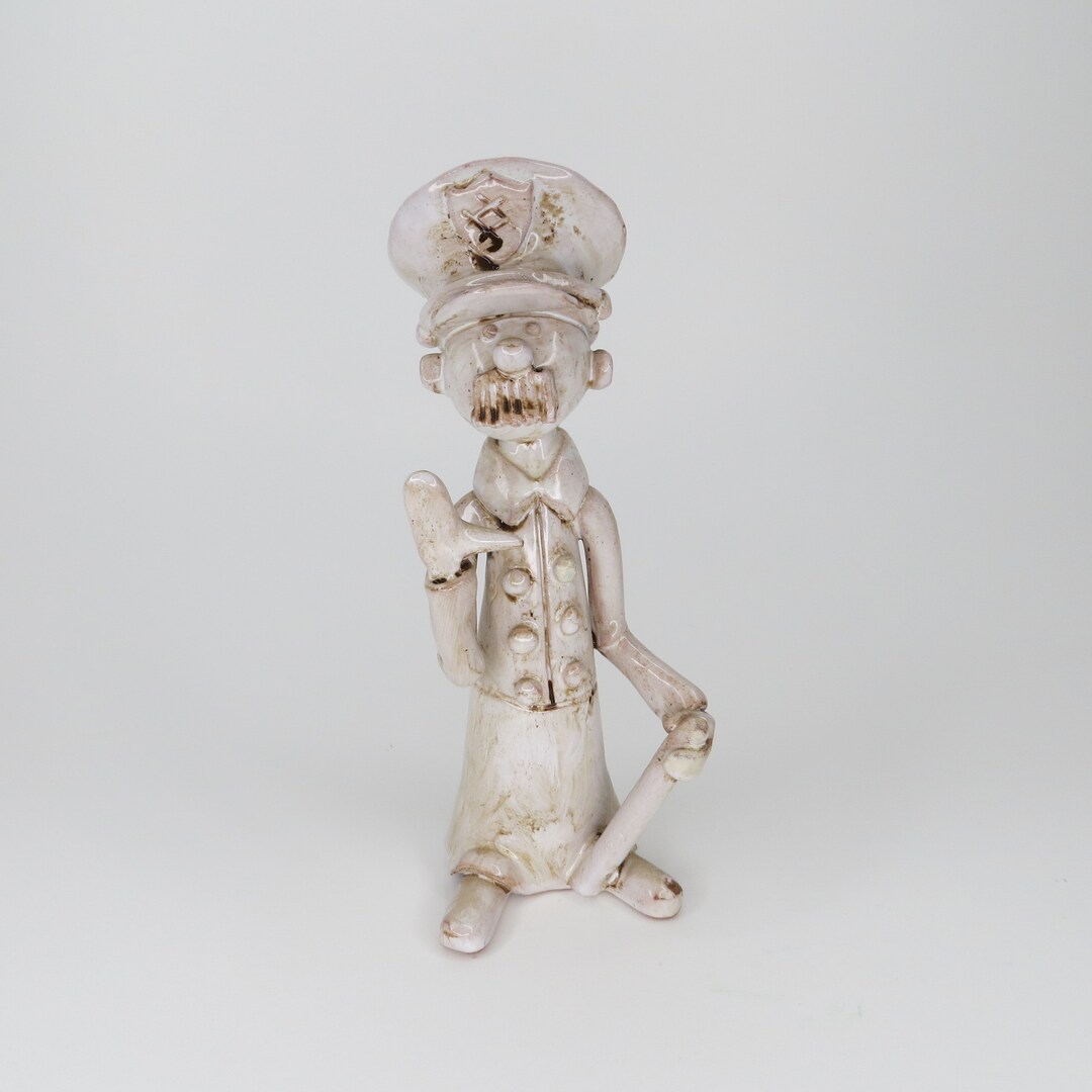 Vintage Bencini Policeman Figurine Clay Pottery Figure - Etsy