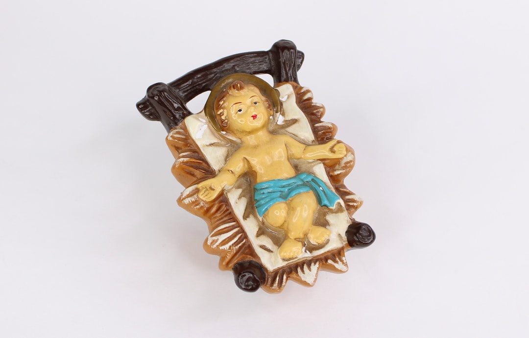 Vintage Paper Mache Baby Jesus Nativity Figure Made in Japan ...