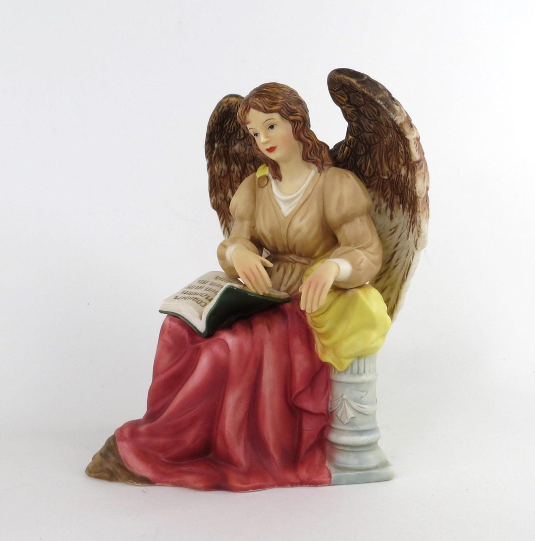 O'well Grandeur Noel Reading Angel Figurine - Etsy