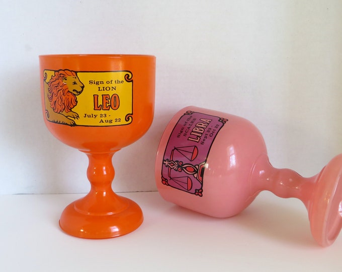 Zodiac Collectible Glass Goblet / Chalice Libra Astrological - Etsy