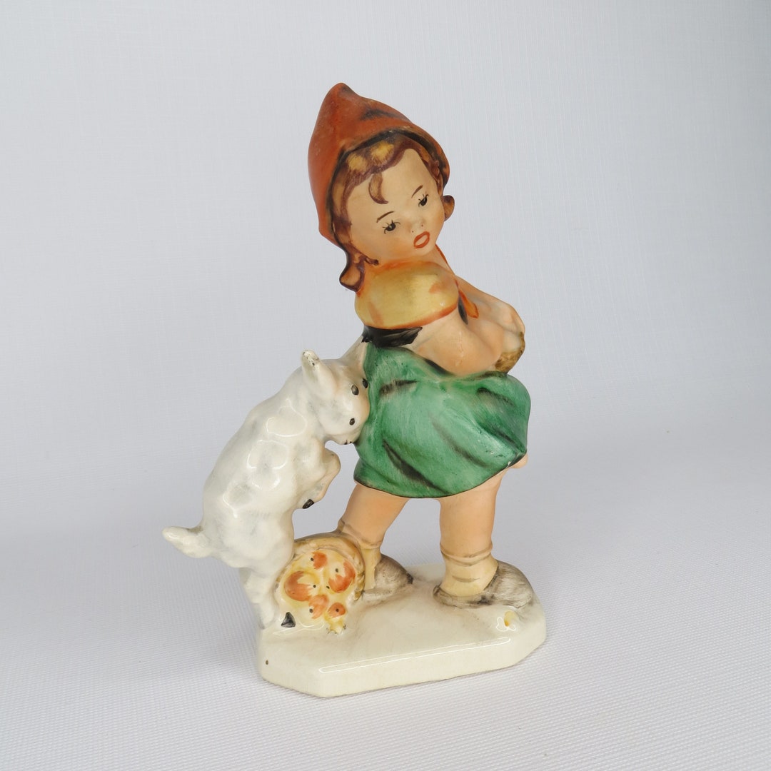 Friedel Figurine Girl With Playful Goat or Lamb Made in Germany - Etsy
