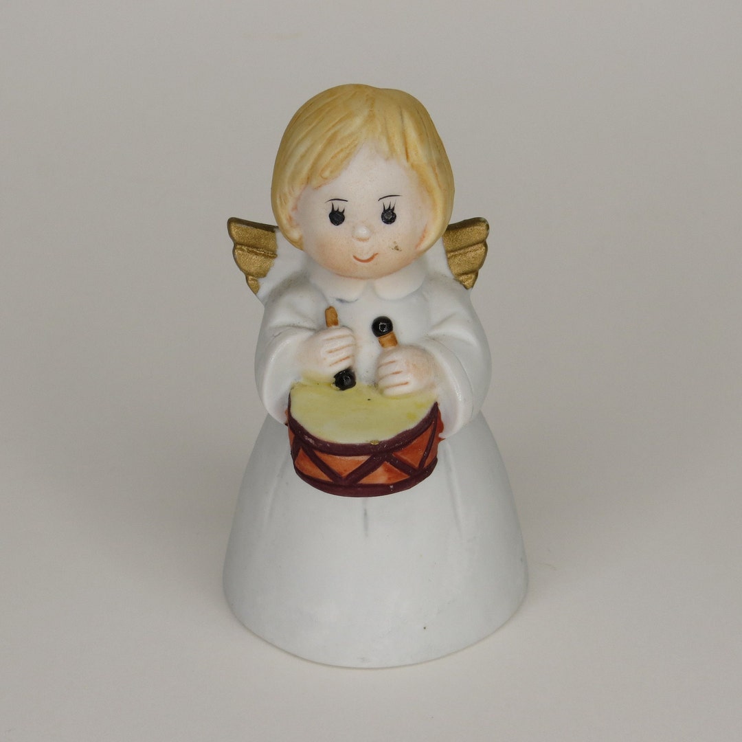 Vintage Porcelain Angel Bell Figurine Enesco - Etsy
