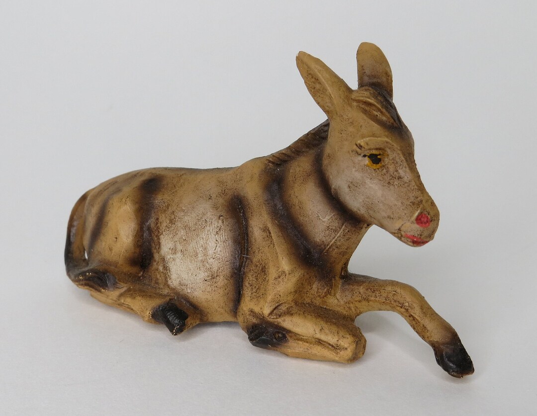 Vintage Donkey Mule Nativity Figurine Italy - Etsy