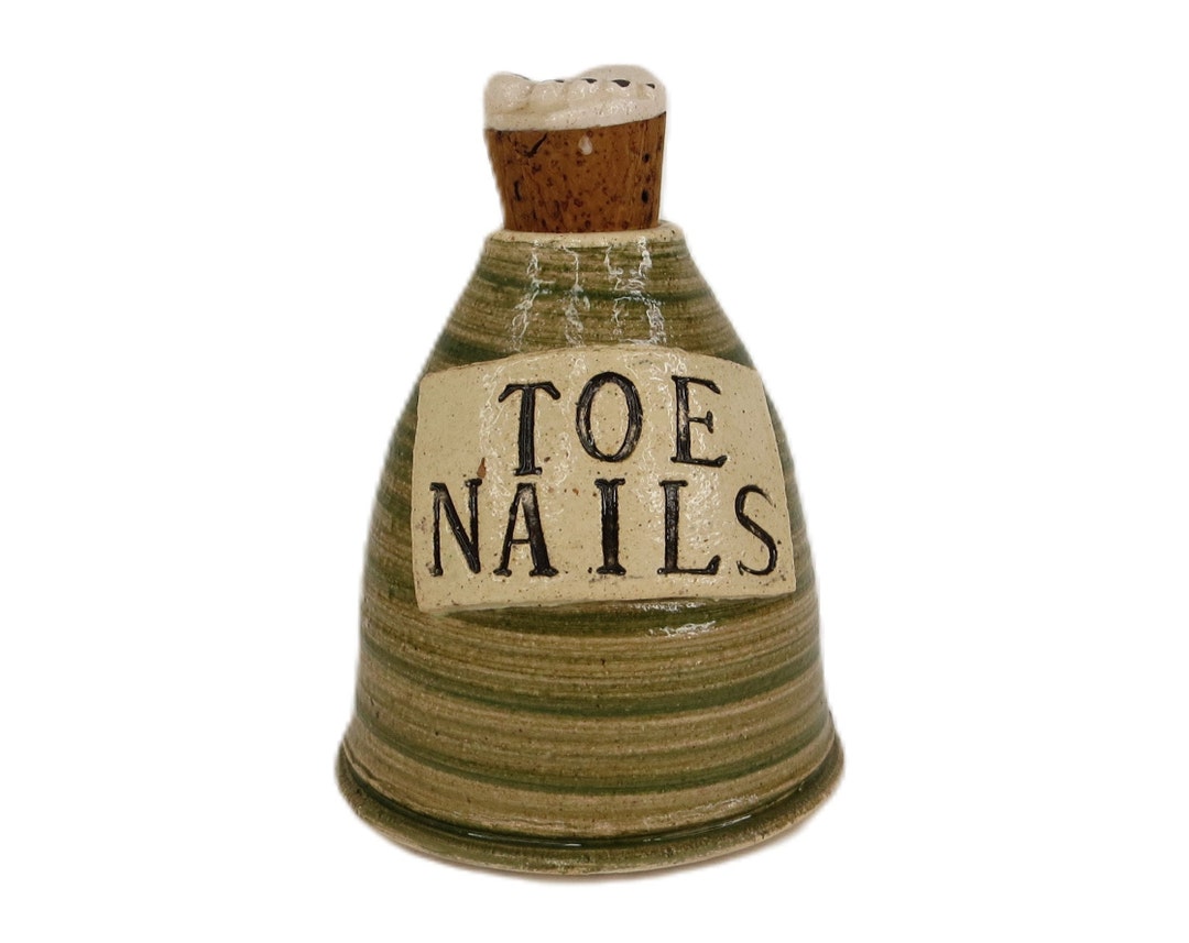 Ceramic Pottery Toenail Bottle Container Gag Gift Halloween Decor - Etsy