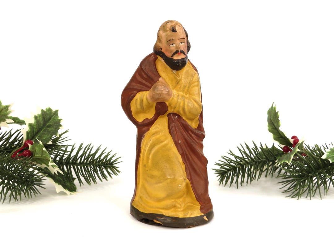 Vintage Joseph Nativity Figure Made in Germany 4 1/2" Red Clay Ceramic ...