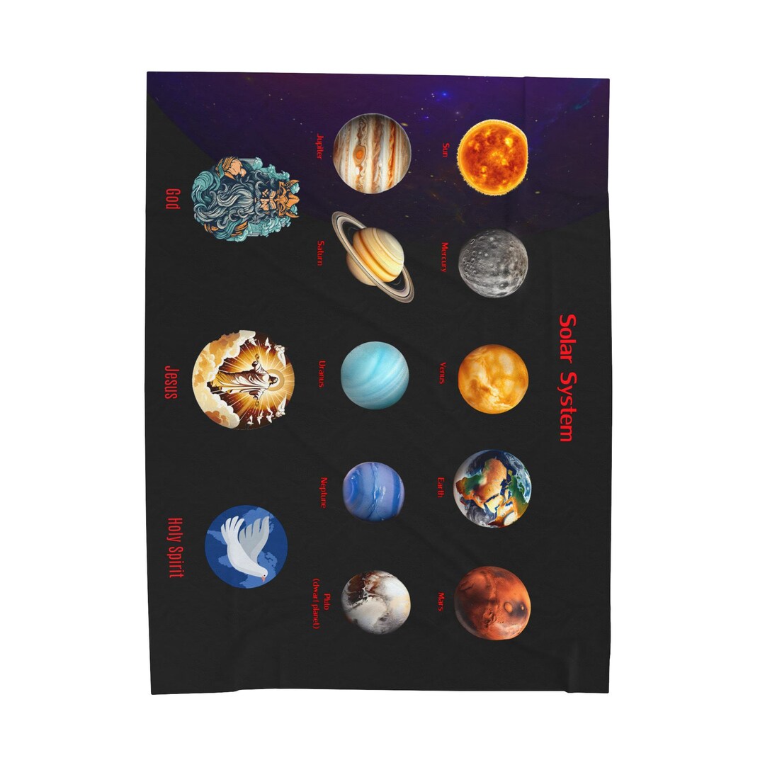 Christian Solar System planets/god/jesus/holy Spirit Velveteen Plush ...
