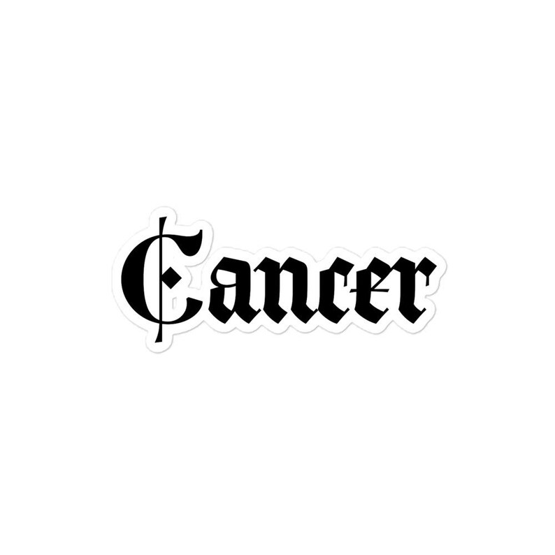 Cancer Gothic Gangster Sticker - Etsy