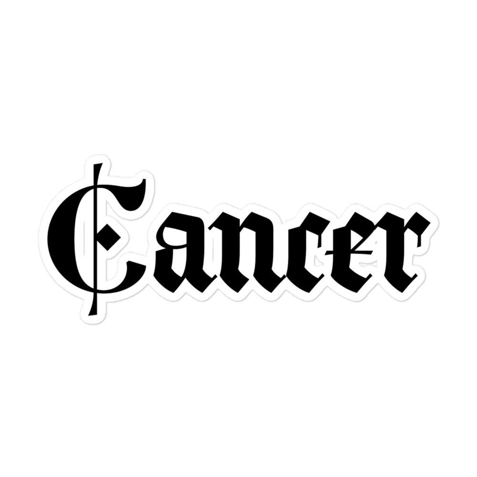 Cancer Gothic Gangster Sticker - Etsy