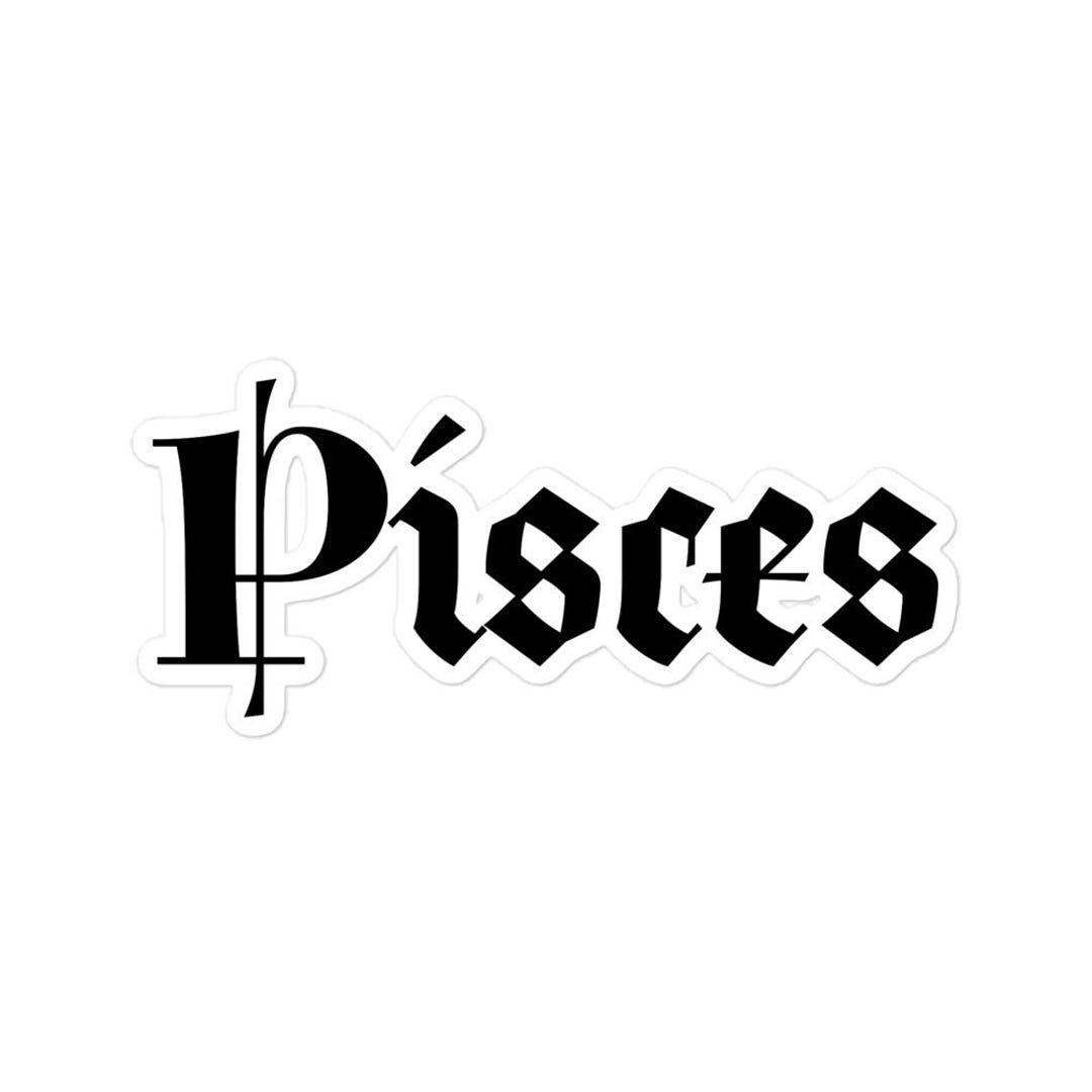 Pisces Gothic Gangster Sticker - Etsy