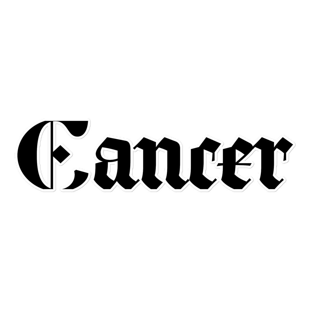 Cancer Gothic Gangster Sticker - Etsy