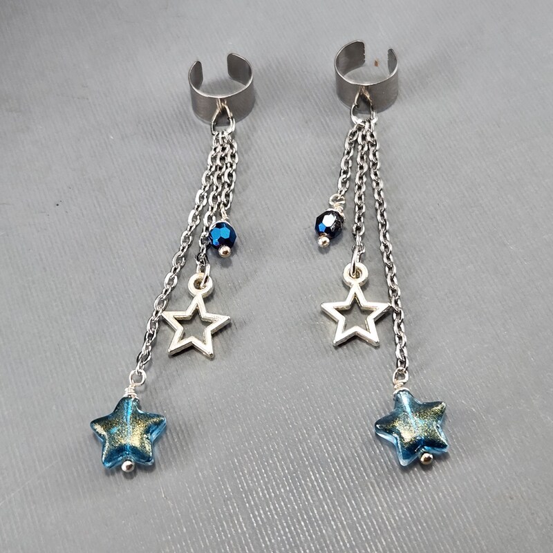 Blue Ear Cuff - Etsy