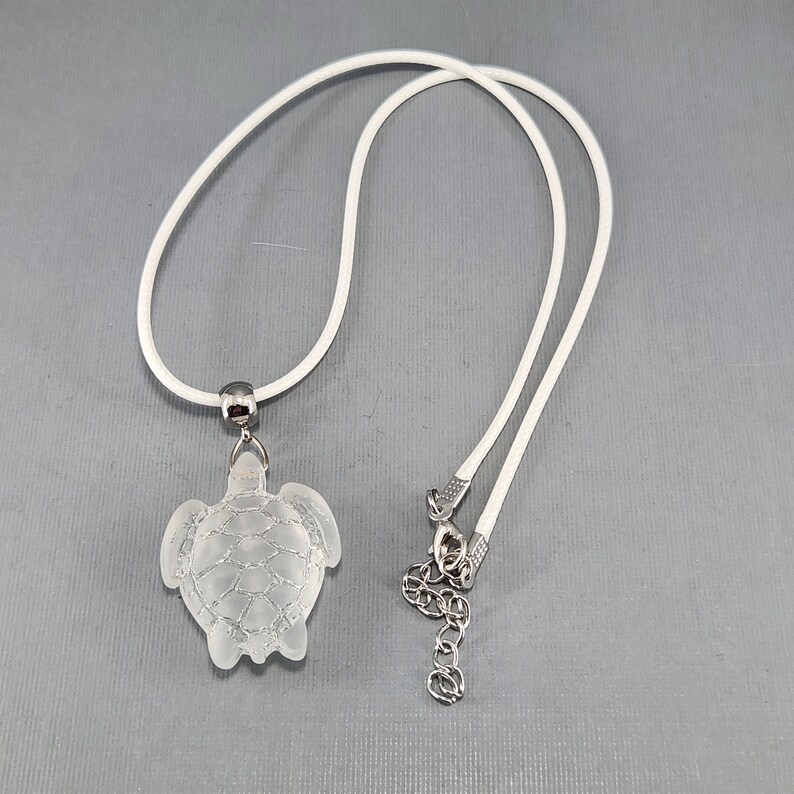 Sea Turtle Necklace Beach Glass Turtle Necklace Carved Turtle Necklace ...
