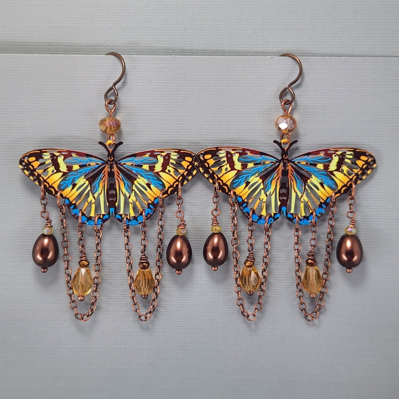 Antique Butterfly Earring - Etsy