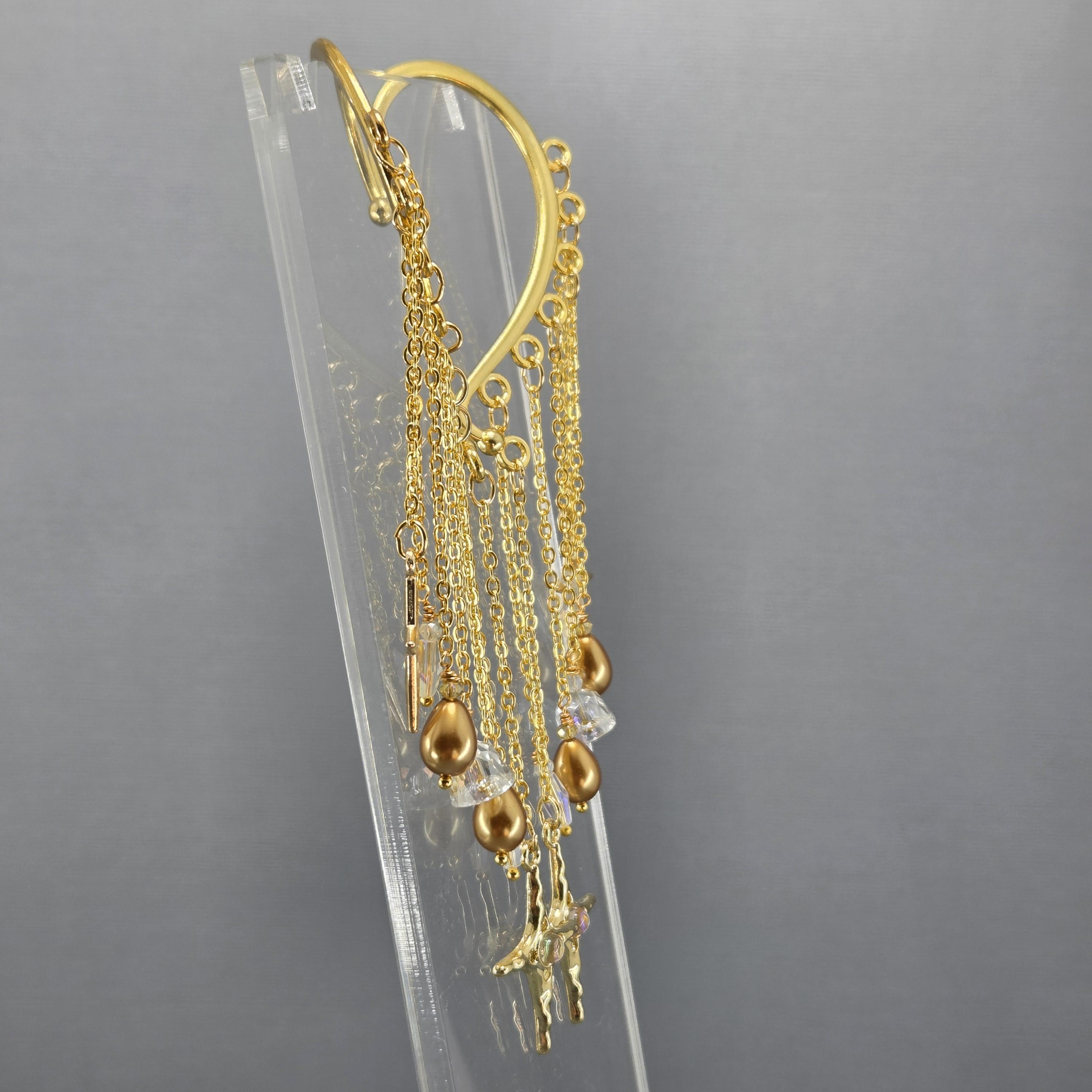 Starburst Ear Cuff Gold Star Burst Ear Wrap North Star Ear Cuffs No ...