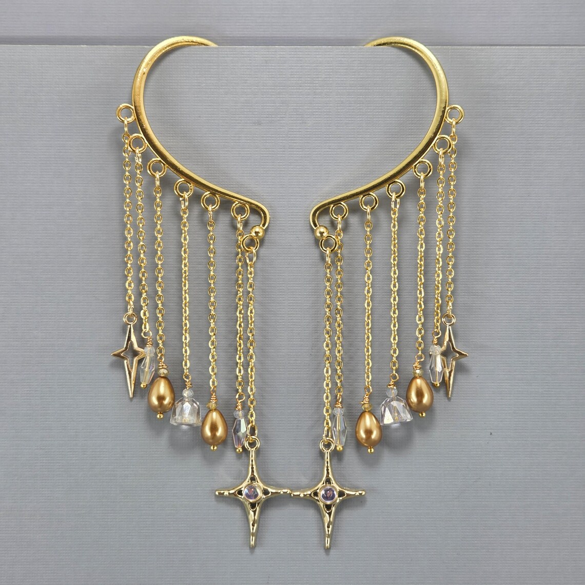 Starburst Ear Cuff Gold Star Burst Ear Wrap North Star Ear Cuffs No ...