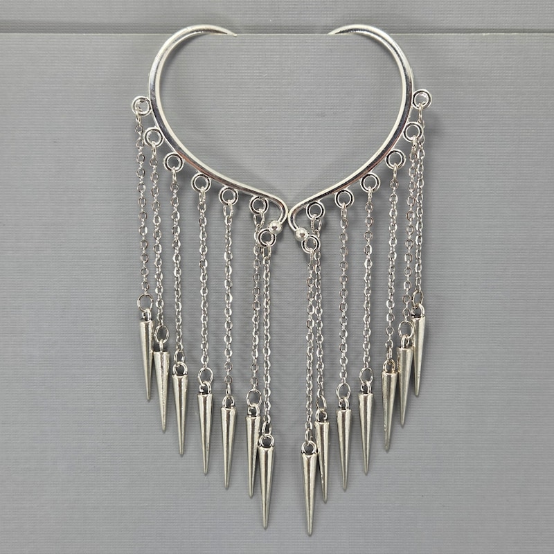 Spike Ear Cuff With Chain - Etsy
