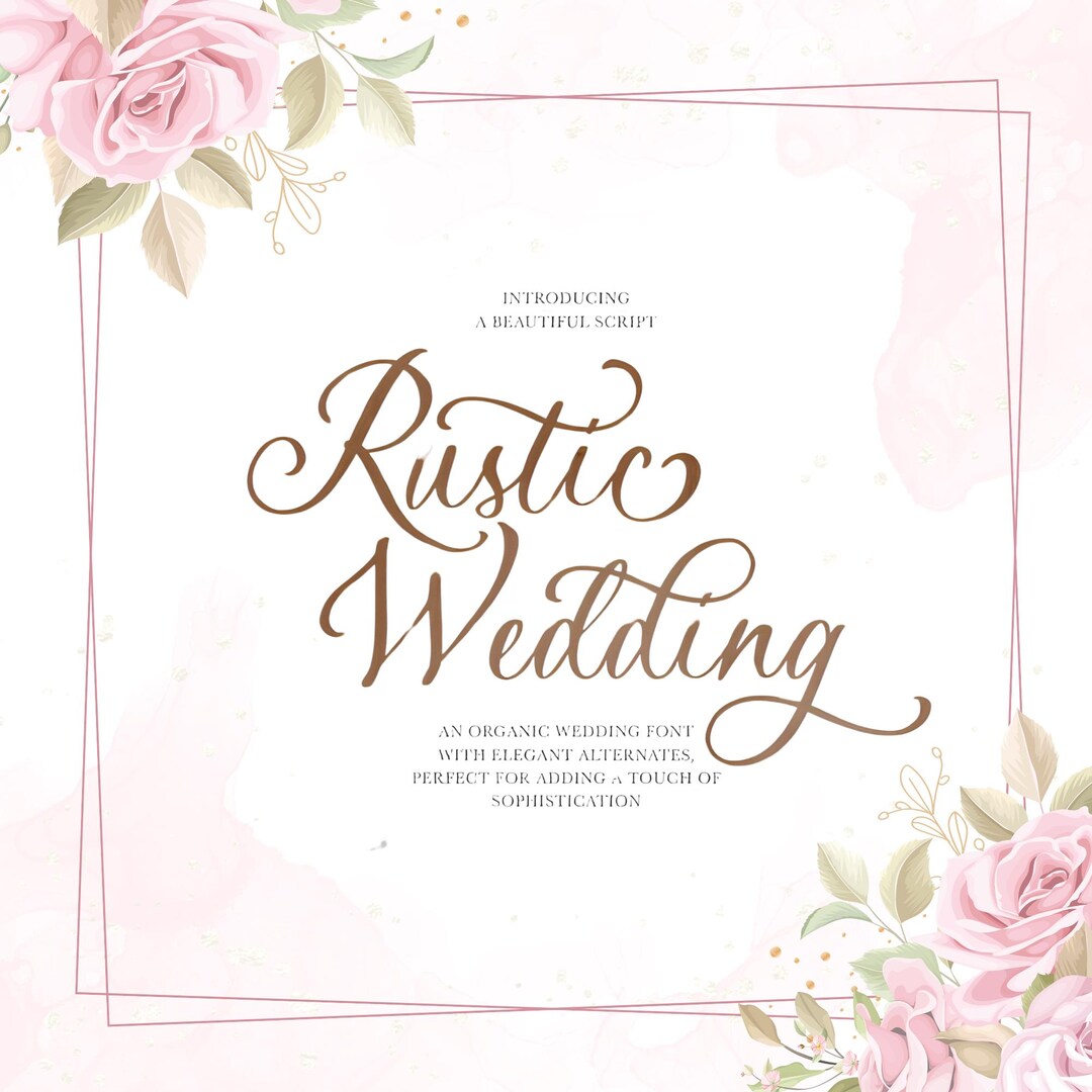 Rustic Wedding Font, Script Font, Handwritten Font, Silhouette Font ...
