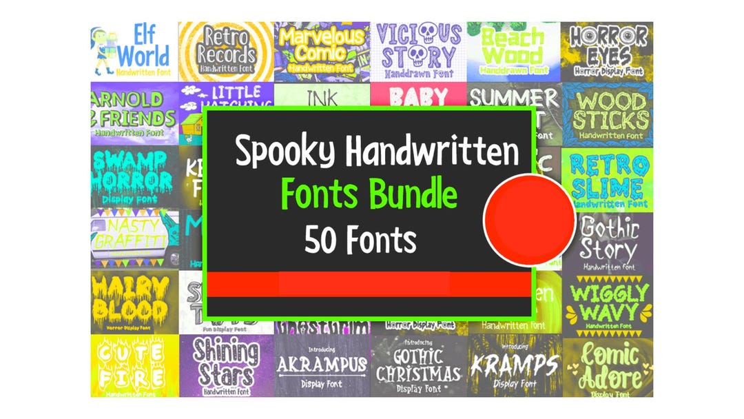 Spooky Handwritten Fonts Bundle, Handwritten Font, Wedding Font, Modern ...