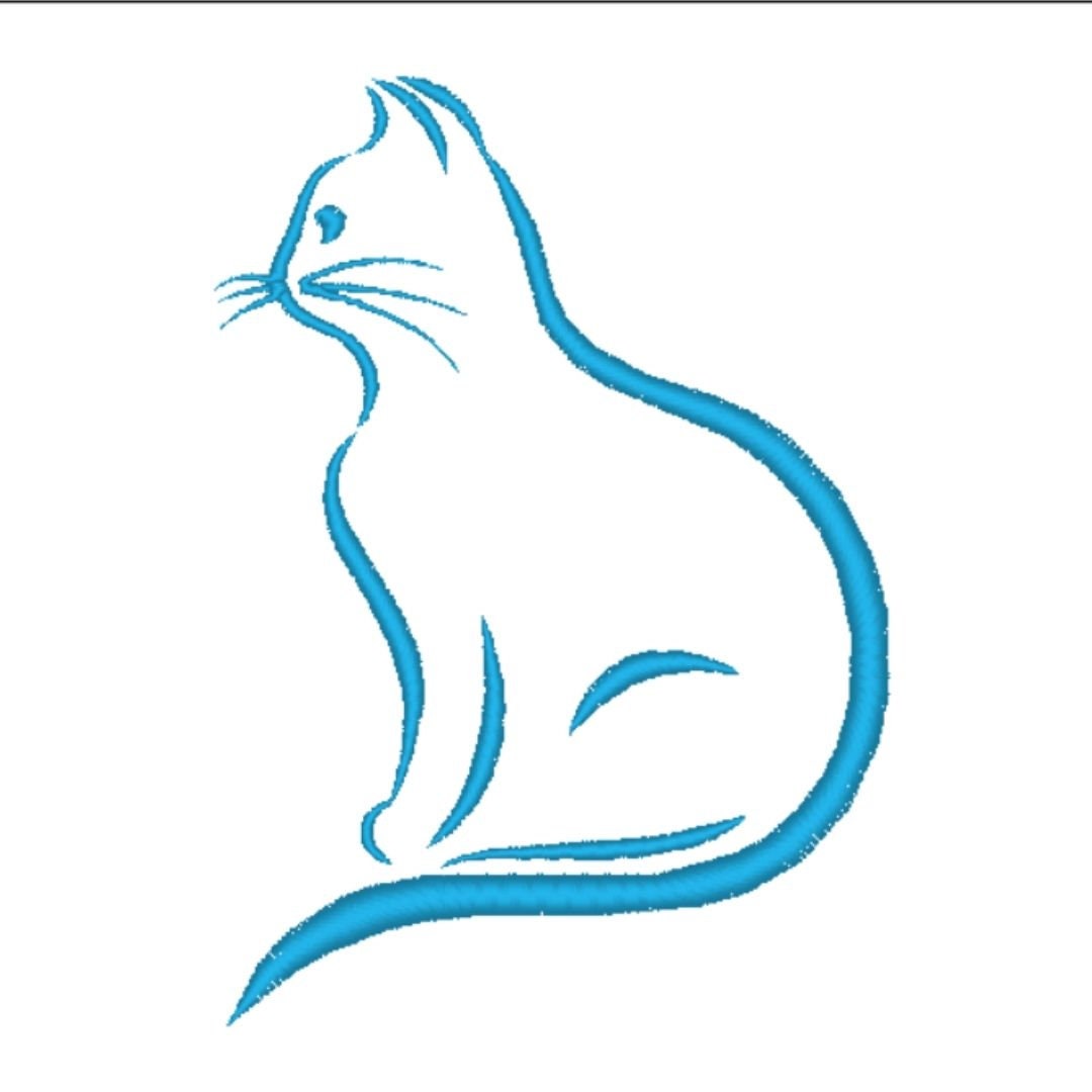 Embroidery Machine Digital Download, Cat 8 Outline Embroidery File ...