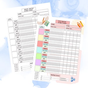 HOMESCHOOL Teacher Student Lesson Planner Grade Keeper Chart PDF, Png ...