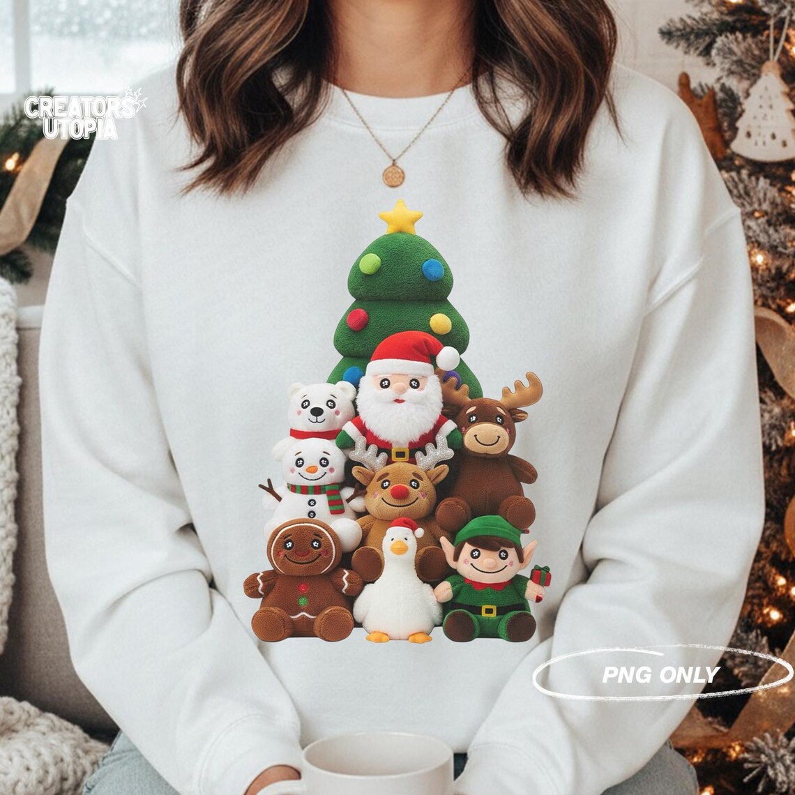 Plush Christmas Tree Stack PNG | Cute Holiday Plush Characters ...