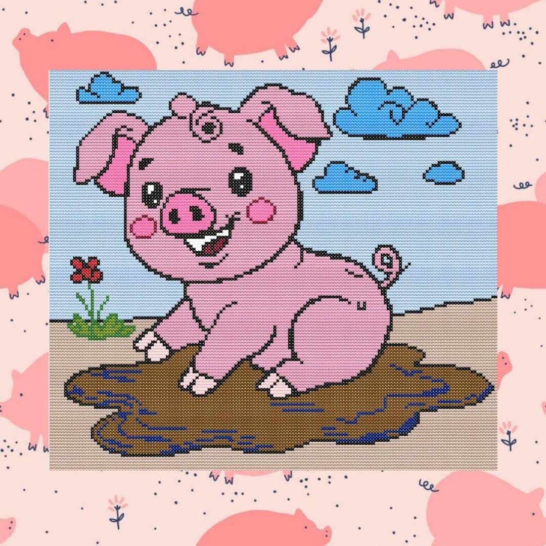 Cross Stitch Pattern "pig". Cross Stitch Pattern "farm Animals" Cute ...