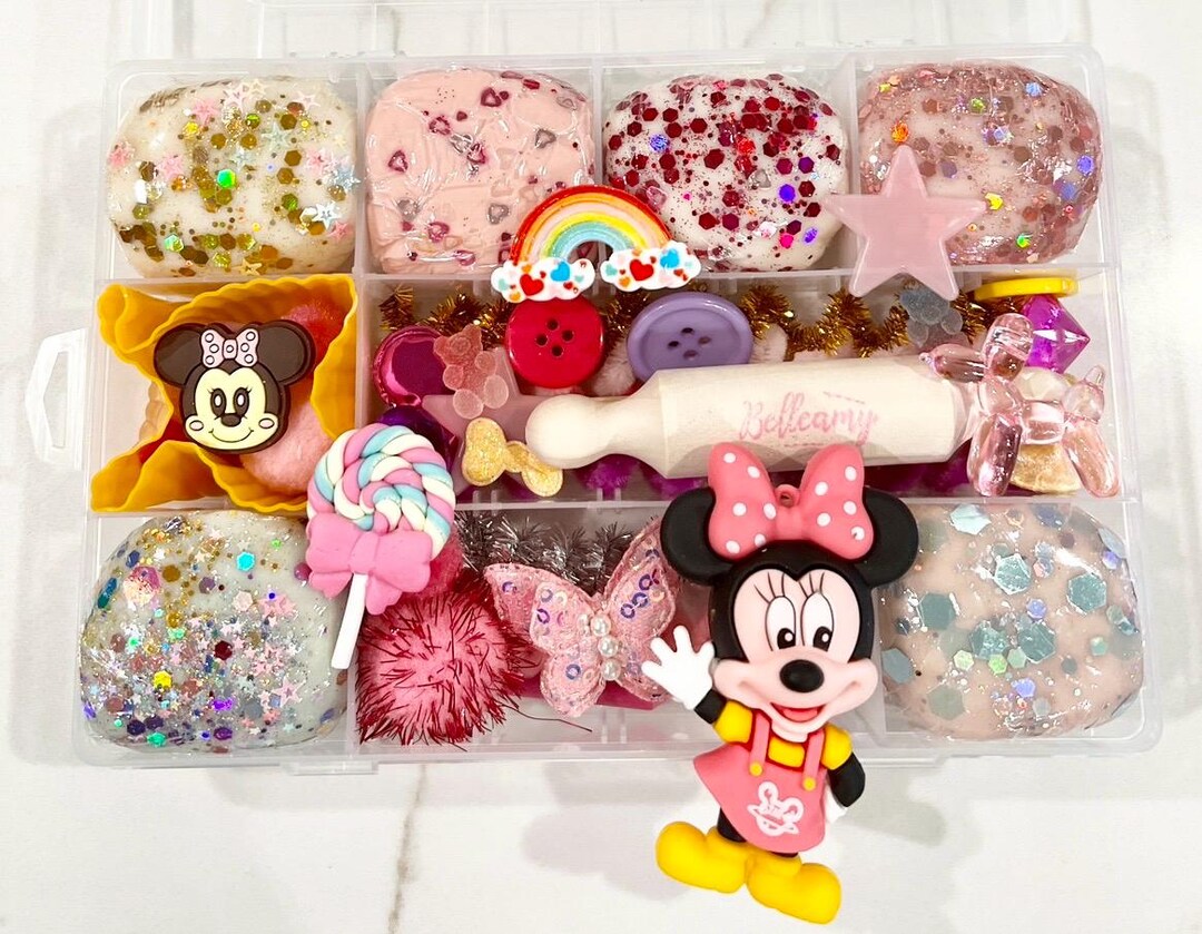 Mouse Play Dough Kit, Playdoh Kit, Minnie Mouse Sensory Kit, Kids ...