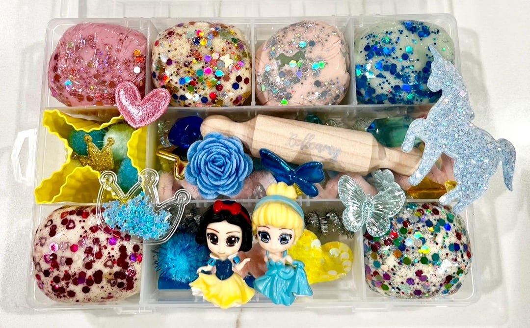 Princess Play Dough Kit, Playdoh Kit, Kids Birthday Gift, Princess ...