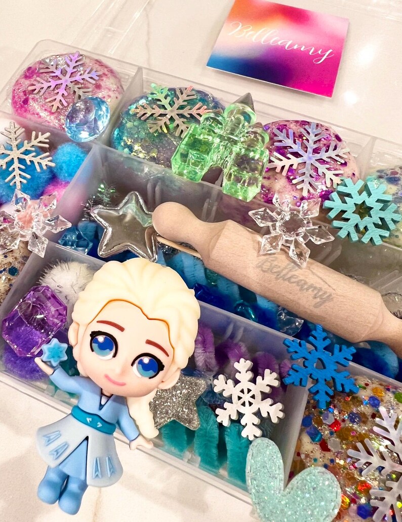 Frozen Queen Elsa Play Dough Sensory Kit: Organic, Non-toxic Dough ...