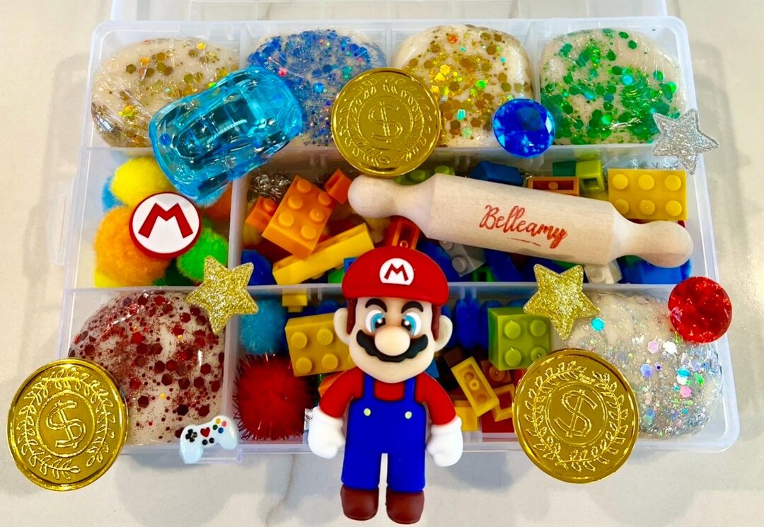 Mario Play Dough Kit, Playdoh Kit, Super Mario Sensory Kit, Kids ...