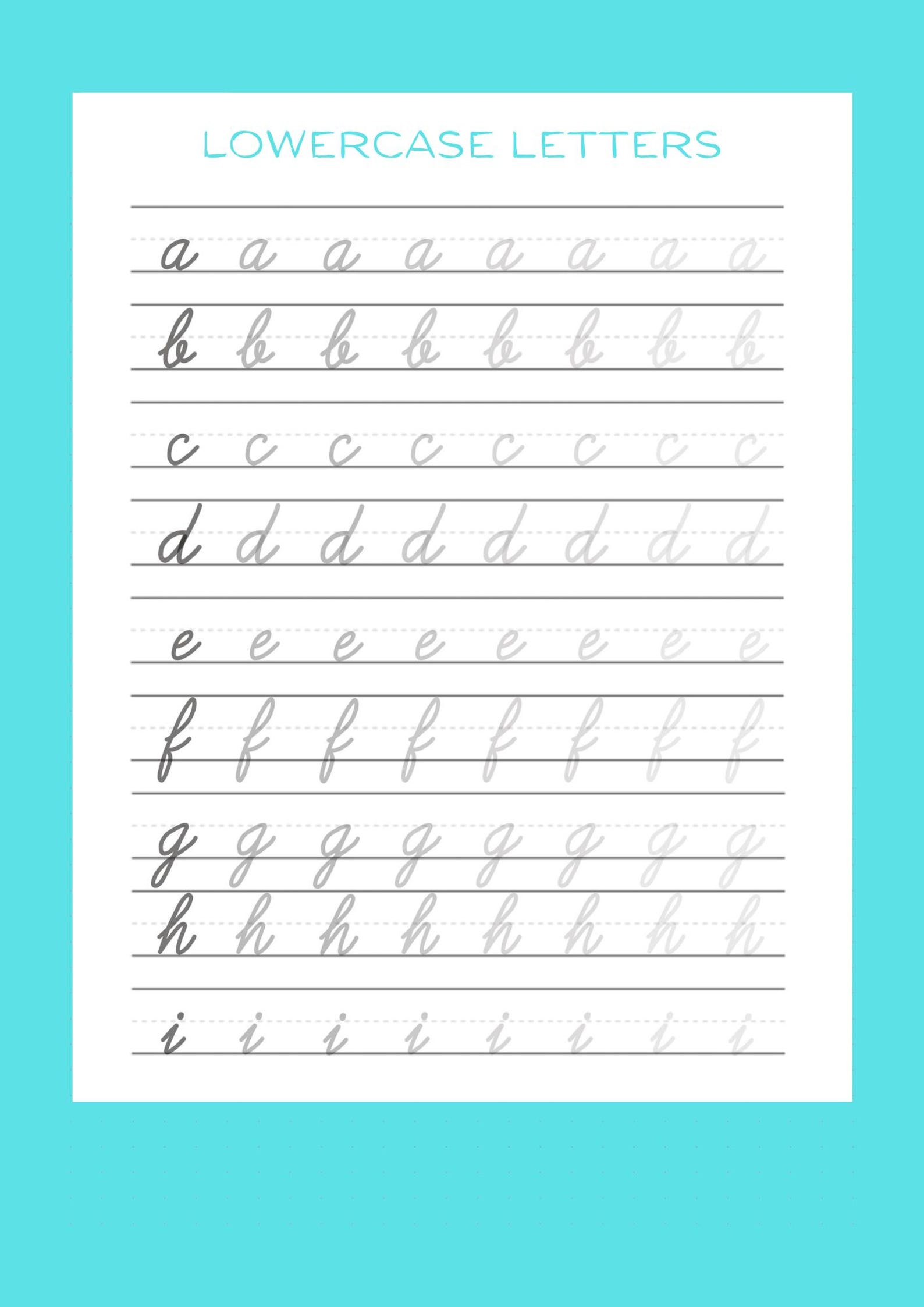 Cursive Alphabet Tracing Worksheet / Cursive ABC Practice Pocket ...