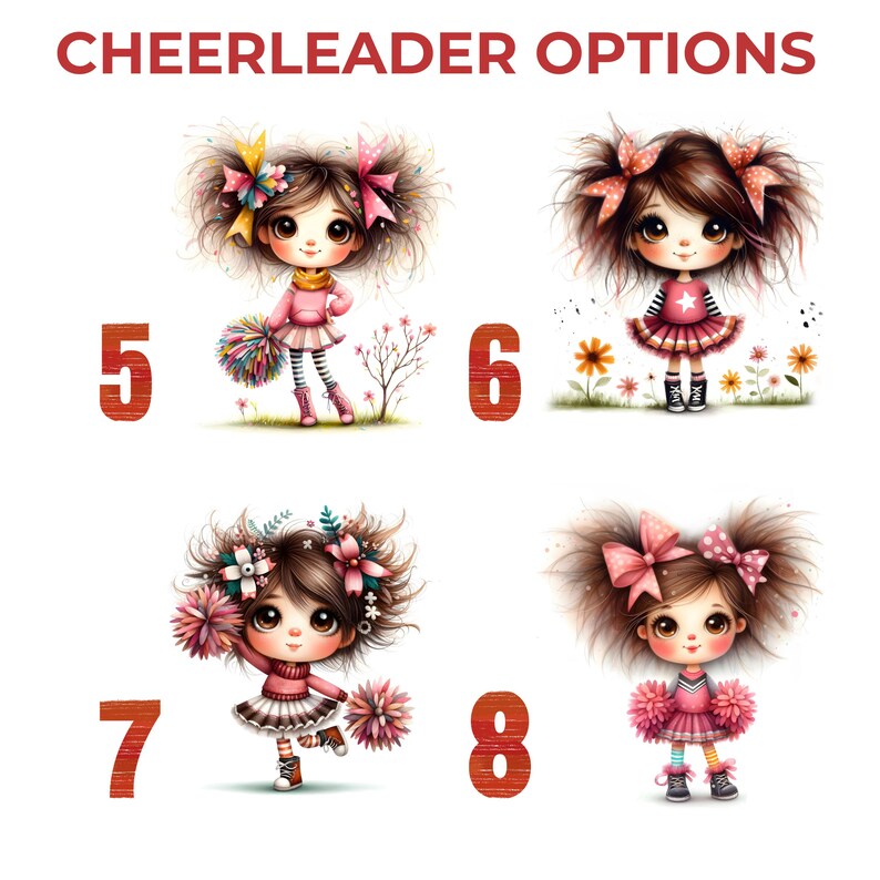 Personalized Cheerleader Name Wall Art / Custom Whimsical Watercolor ...