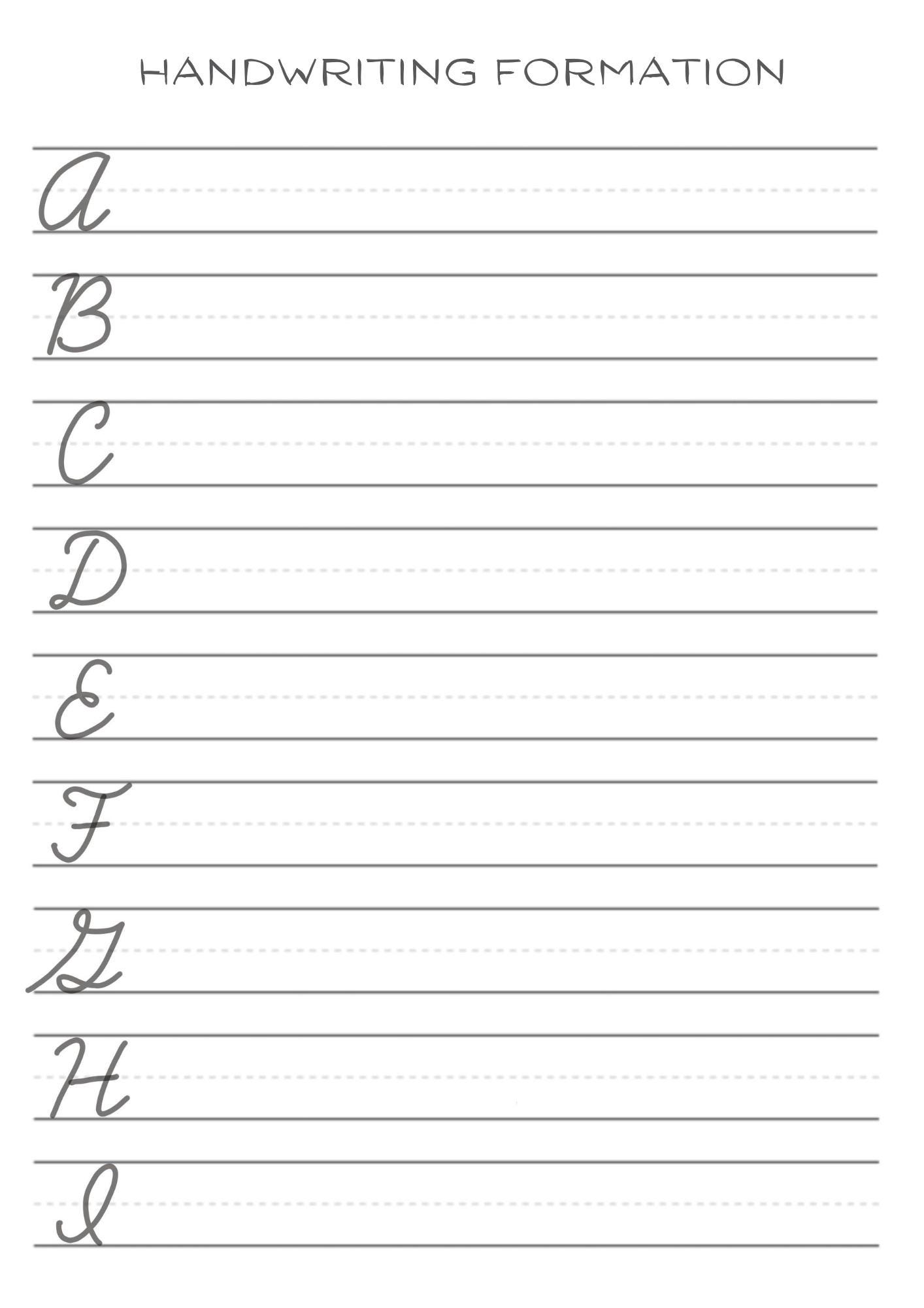 Cursive Alphabet Tracing Worksheet / Cursive ABC Practice Pocket ...