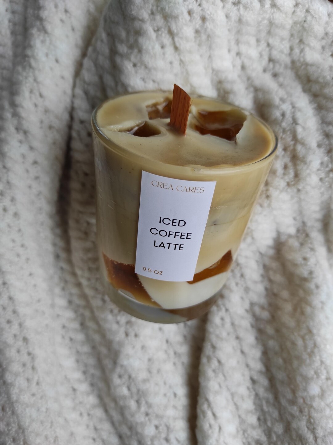 Iced Coffee Candle | Cappuccino Coffee Scented Candle | Wooden Wick ...