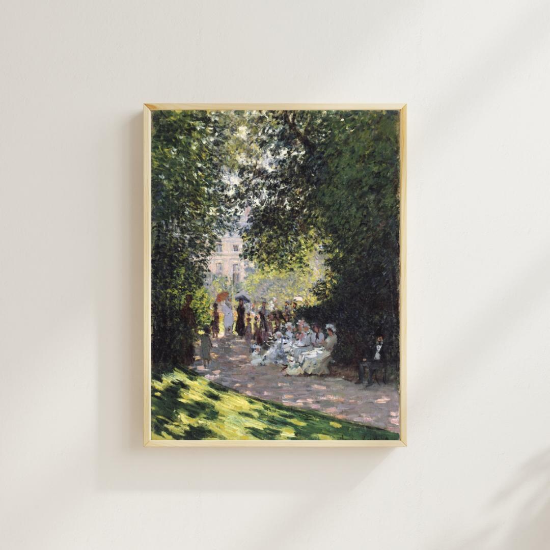 Claude Monet French Garden Oil Painting Country Landscape Large Print ...