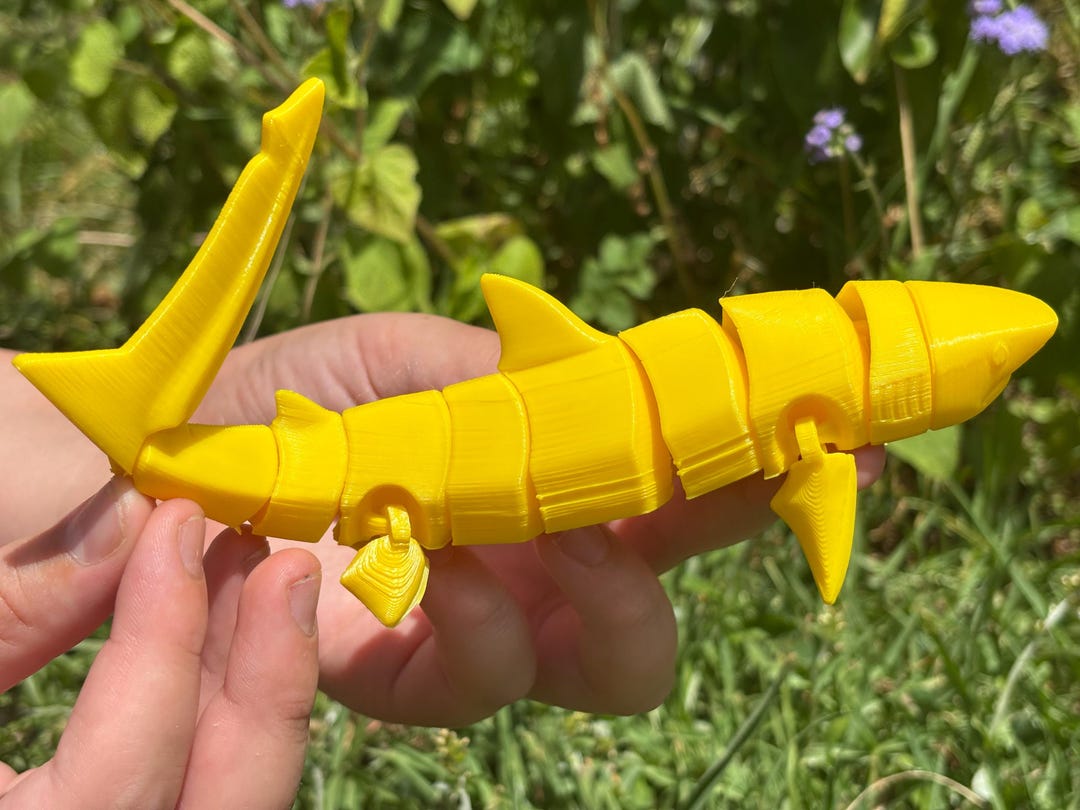 Articulated Shark, Fidget Toy, 3D Printed, Stress Toy, Desk Toy, Fidget ...