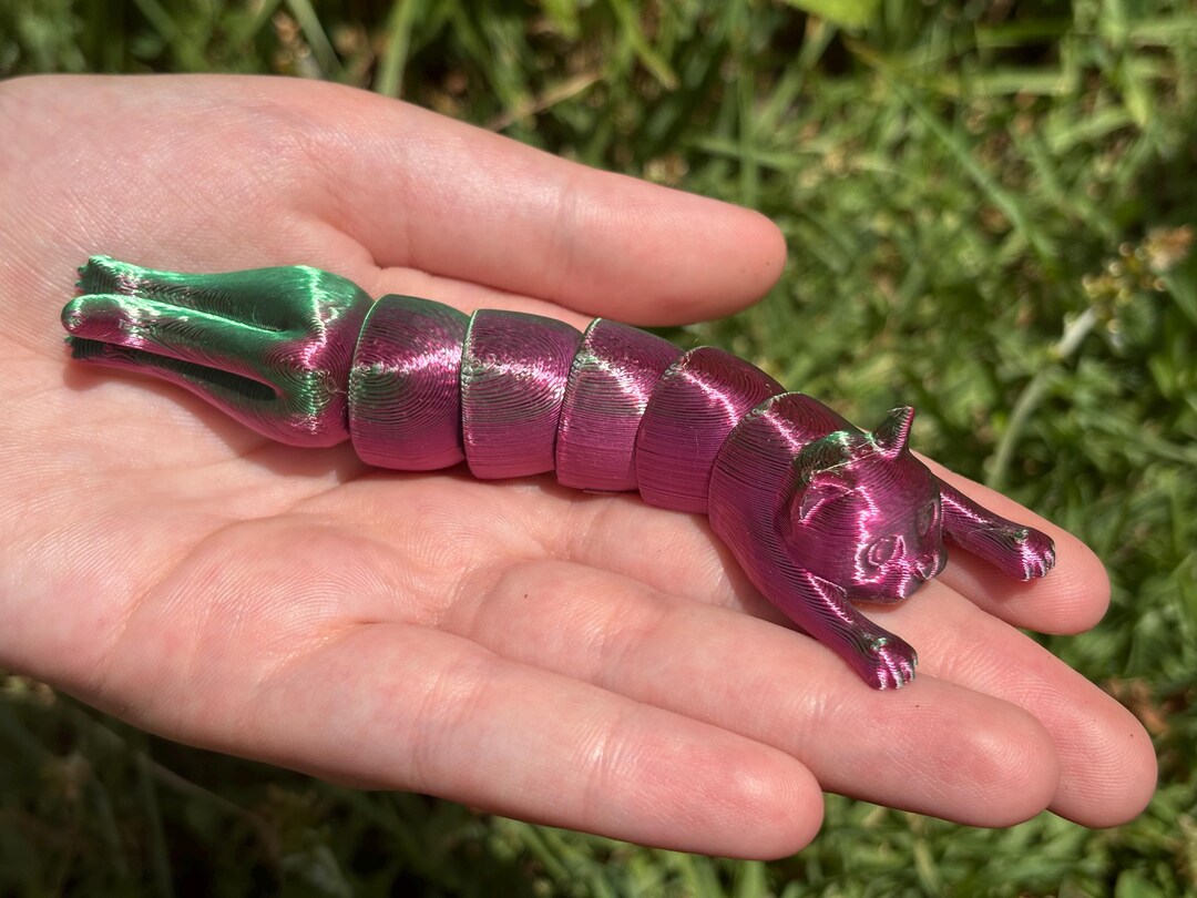 Articulated Cat, Fidget Toy, Fidget Toy, 3D Printed, Stress Toy, Desk ...