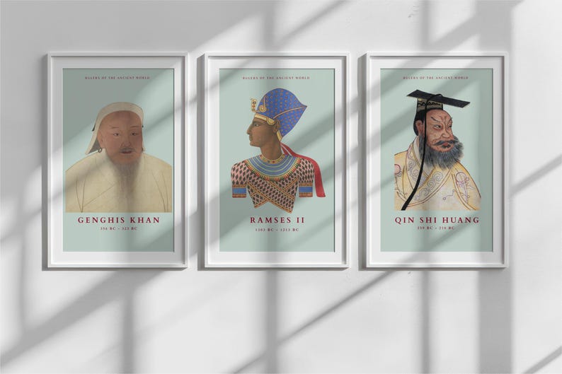 Rulers of the Ancient World Posters | Julius Caesar, Genghis Khan ...