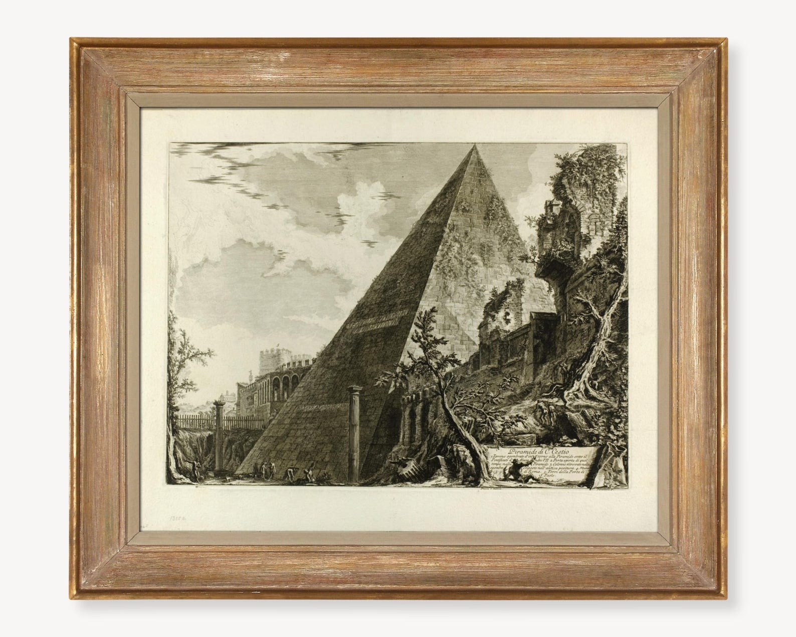 Ancient Roman Pyramid of Cestius Architectural Engraving Print – 18th ...